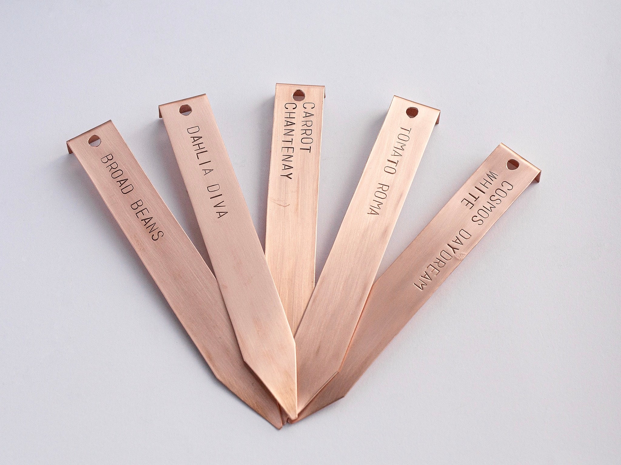 Hand Made Copper Plant Labels – Copper and Green